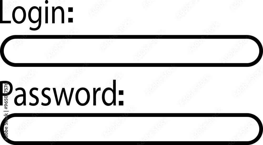 Login and Password Line icon. login access secret private password ...