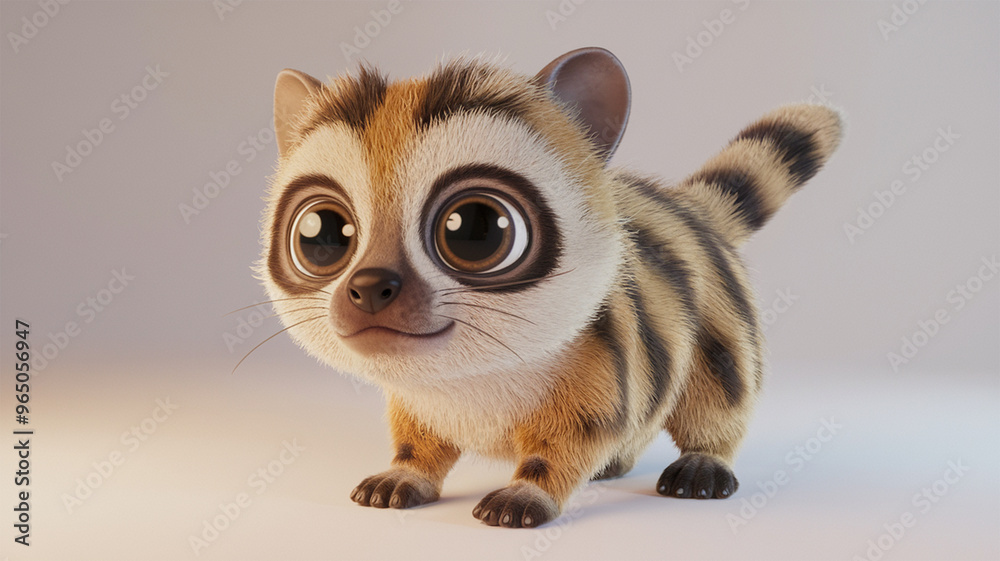 3D Cute Lowland Streaked Tenrec Character: Adorable and Expressive ...