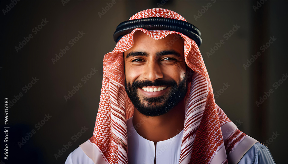 Handsome good looking middle Eastern Mediterranean Arab man big smile ...