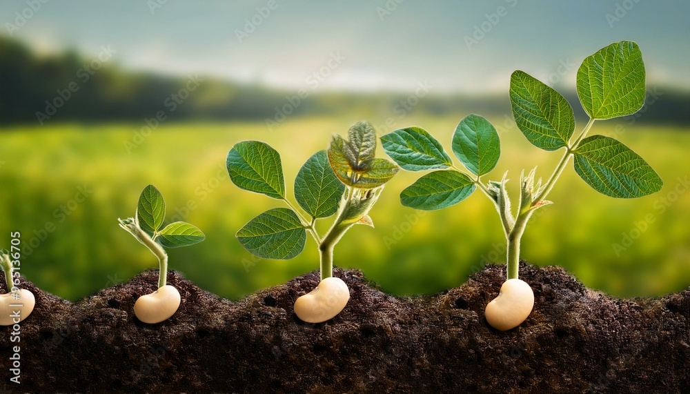 plant growing in the ground, plant growing in soil, plant growing from ...