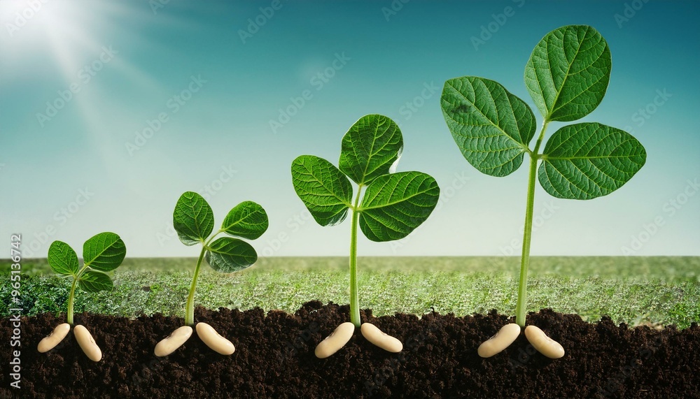 plant growing in the soil, plant growing in soil, plant growing from ...