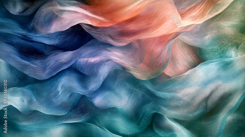 impressionist-inspired fabric texture, with soft, blurred patterns ...