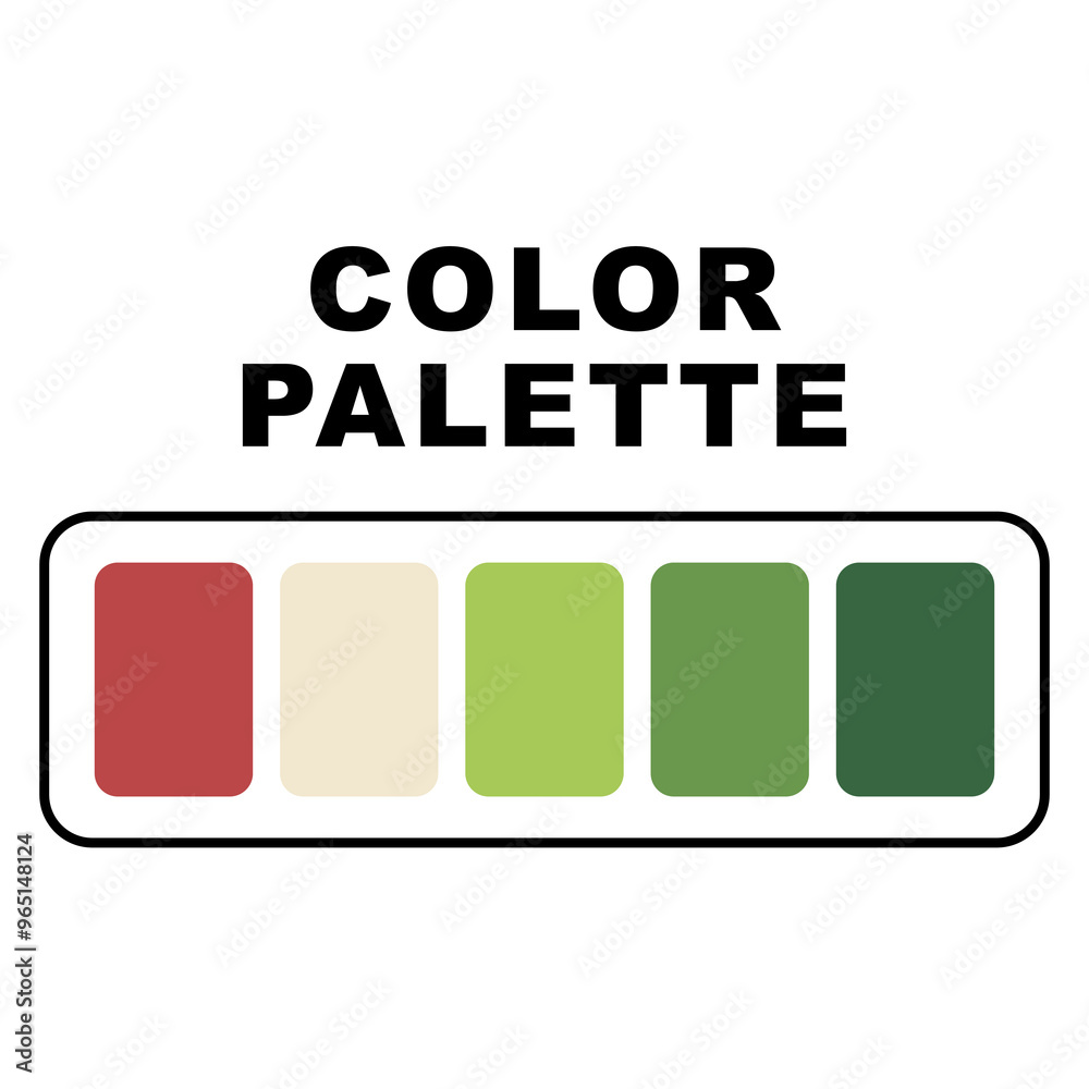 Vetor do Stock: Vector illustration with palette. Color matching ...