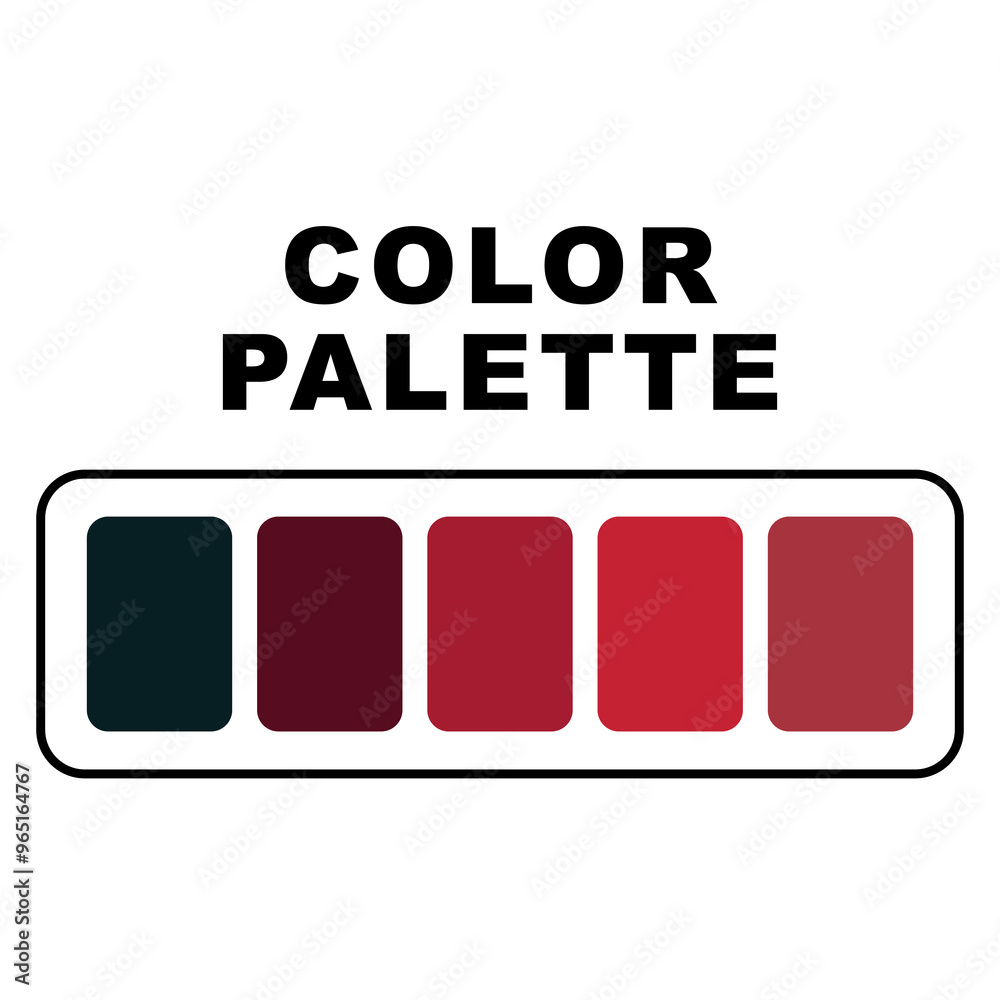 Vector illustration with palette. Color matching palette. Fashion Trend ...