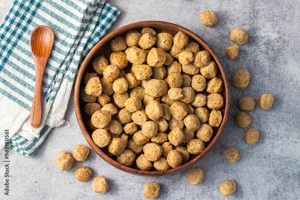 Raw soya chunks are dehydrated, protein-rich, plant-based meat ...