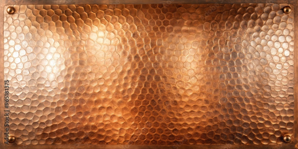 Hammered copper plate texture with a lustrous, dimpled surface, copper, hammered, plate, texture ...