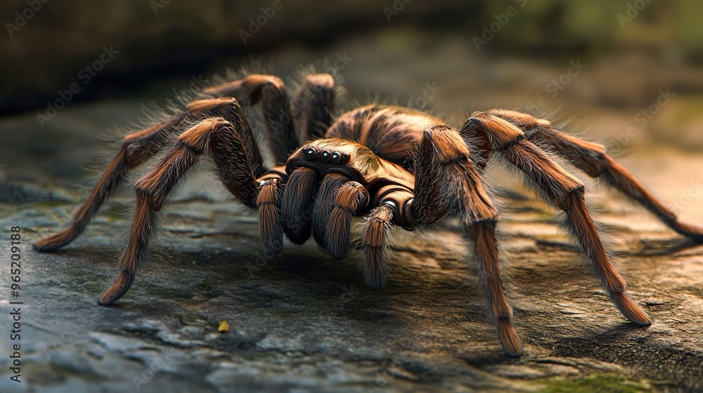 Surreal tarantula with two human legs, blending the natural world with ...
