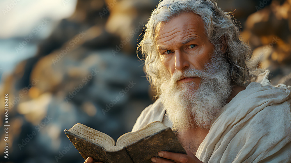 “Moses Holding the Stone Tablets, Standing Tall as He Identifies His ...