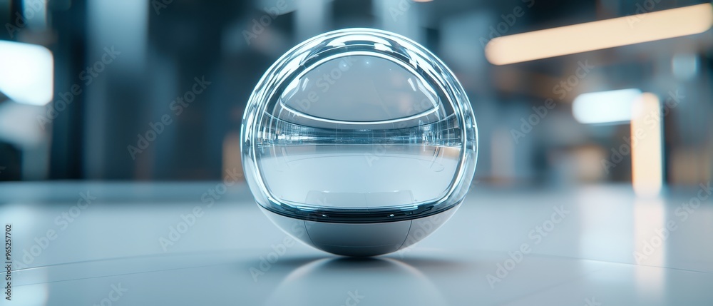 Dyson sphere with high-tech design. stunning transparent sphere ...