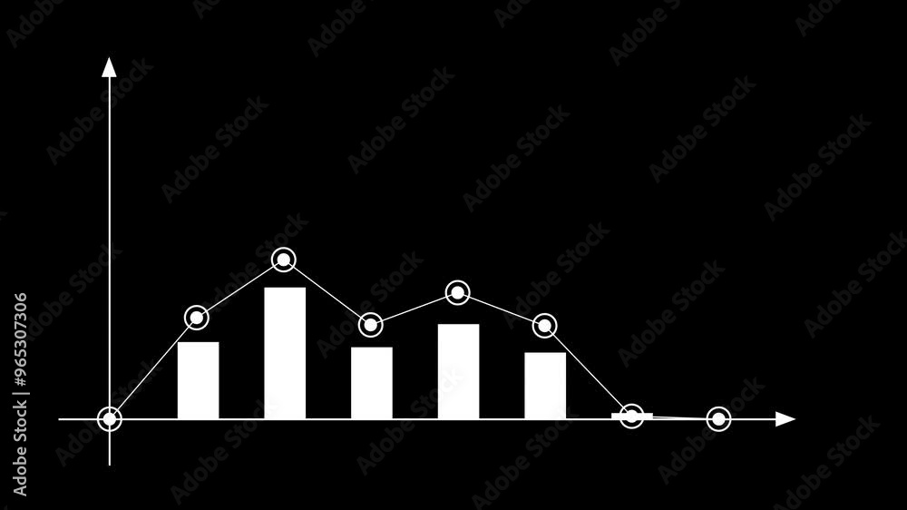 Rising bar graph, Showing growth Financial graph analysis on ...