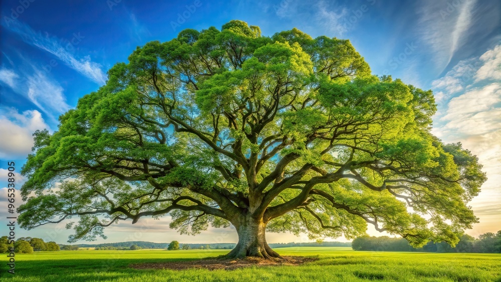tranquility, rural, peaceful, tall, asymmetrical,oak tree, growth ...