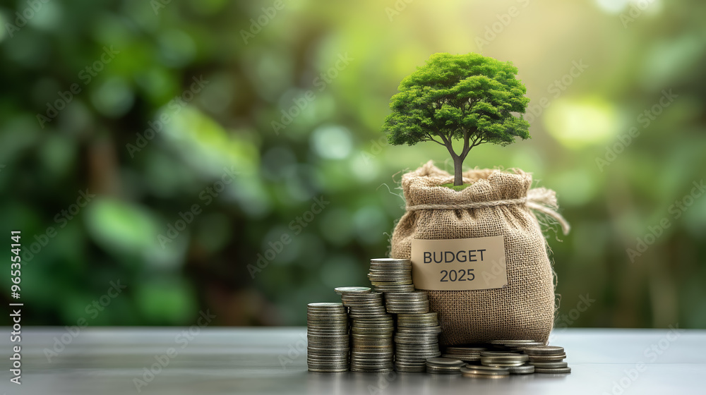Budgeting in 2025. Green budgeting and investment planning concept ...
