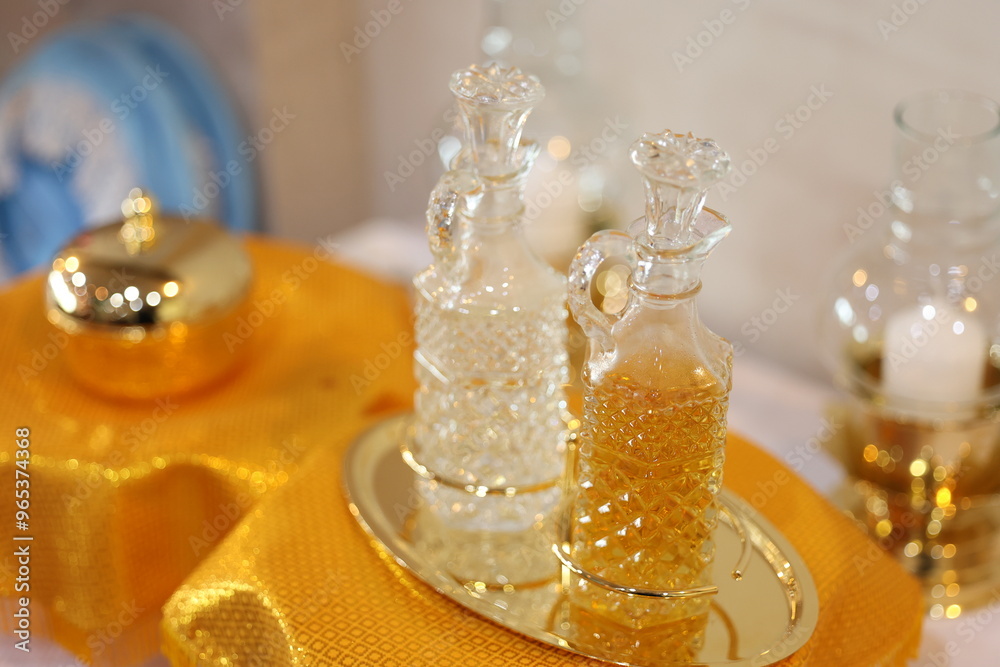 altar with consecrated host that becomes the body of jesus christ and ...