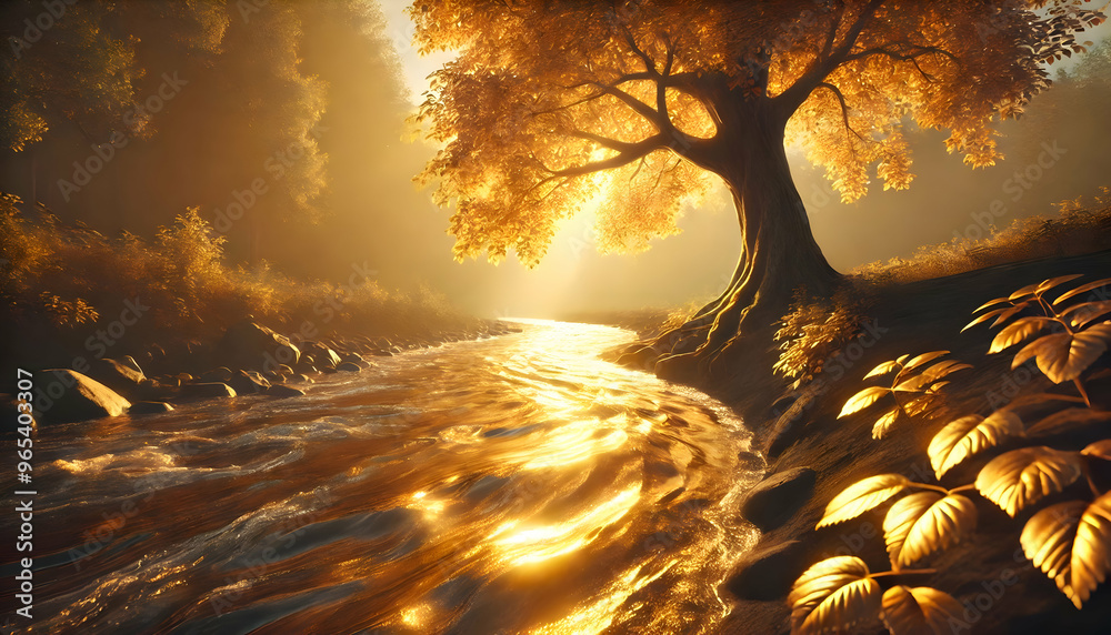 The big golden tree can survive in all weather conditions, which is ...