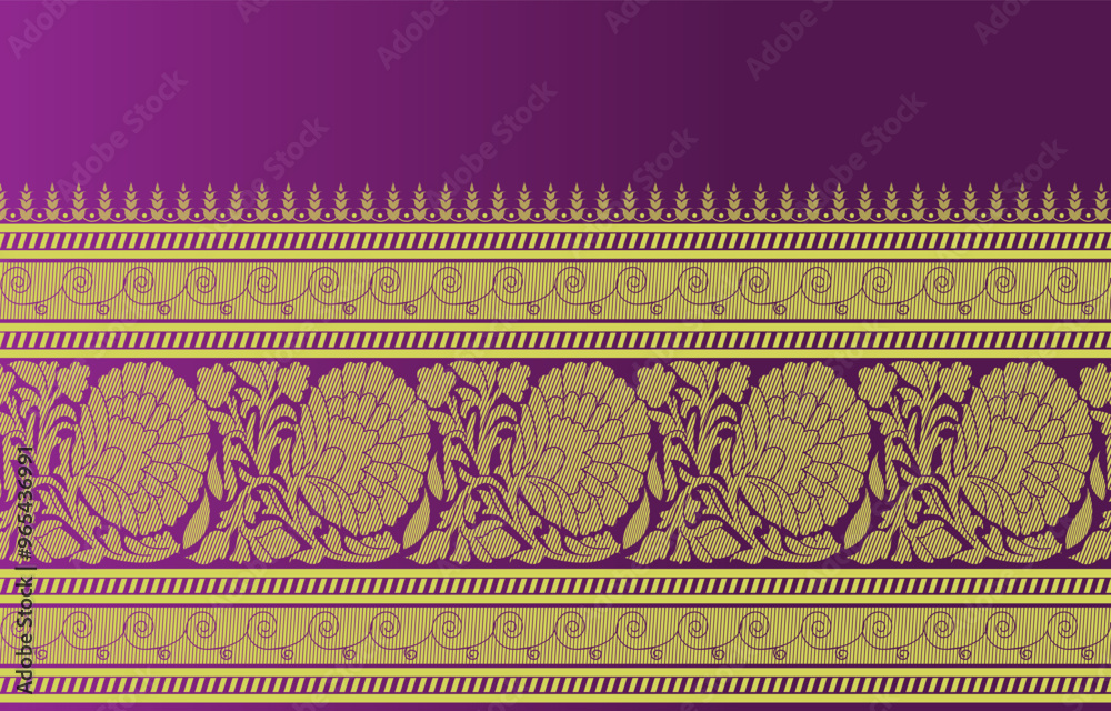 beautiful graphic saree design and this sari design is in Indian style ...