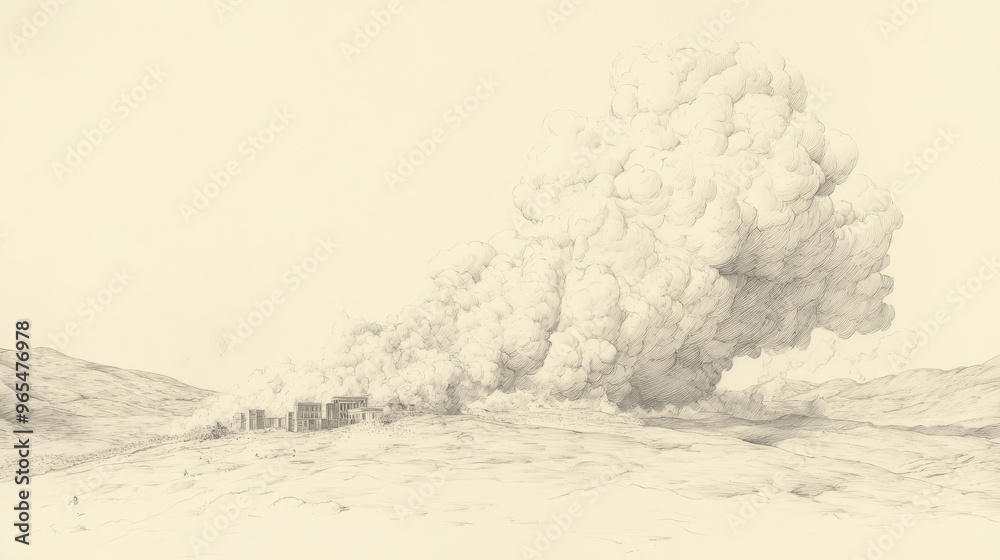 Biblical Illustration of Numbers: God Appearing in a Cloud Above the ...