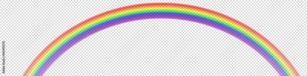 Rainbow on transparent background. Realistic rainbows in different ...