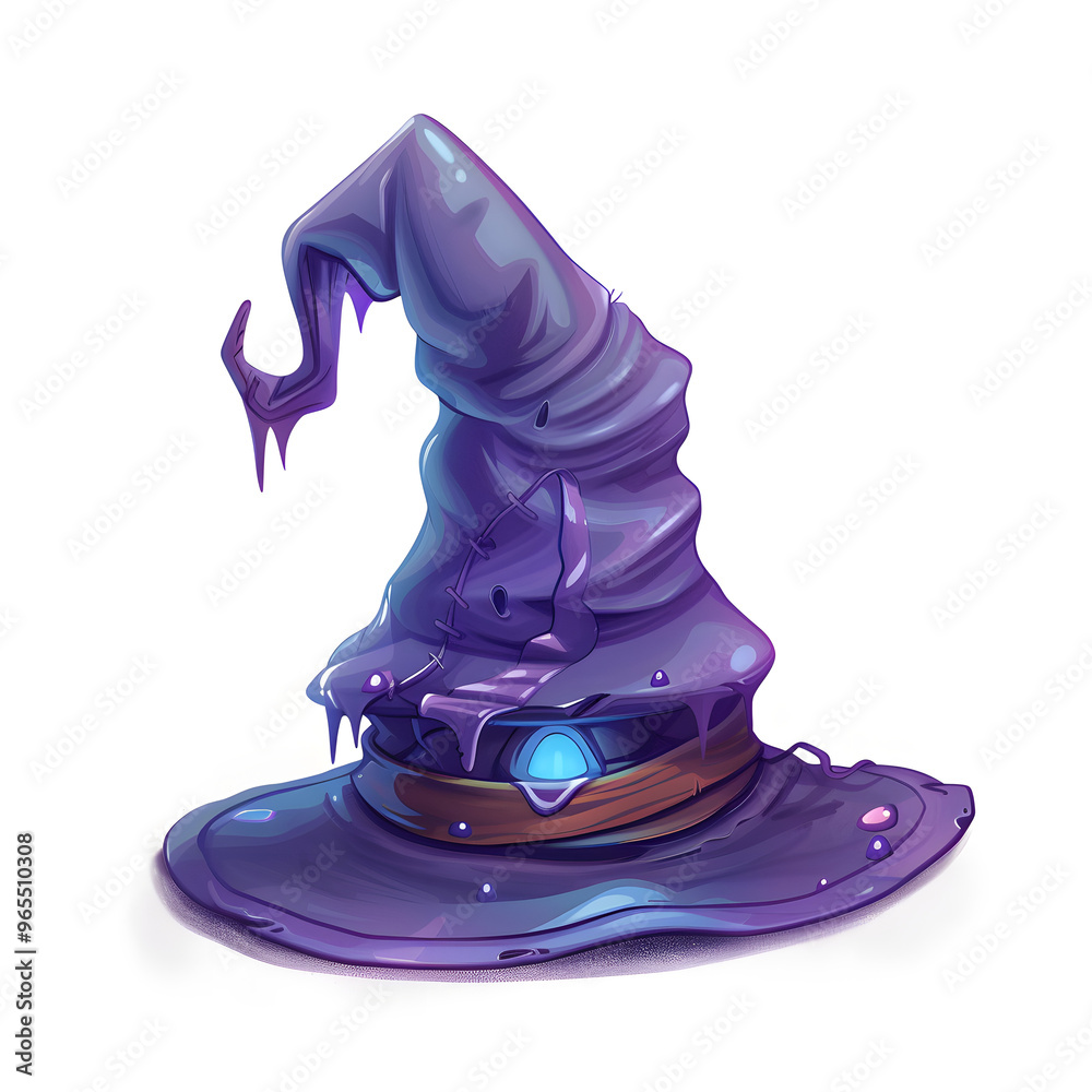 Purple magical witch hat enchanted mystical headwear fantasy spell ...