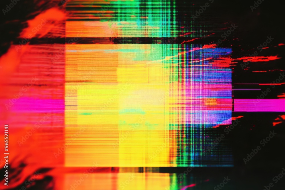 Static tv sound glitch effects compilation. Digital graphics showcasing ...