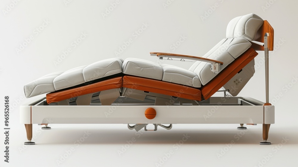 Adjustable Bed: A motorized bed with a remote control for adjusting ...