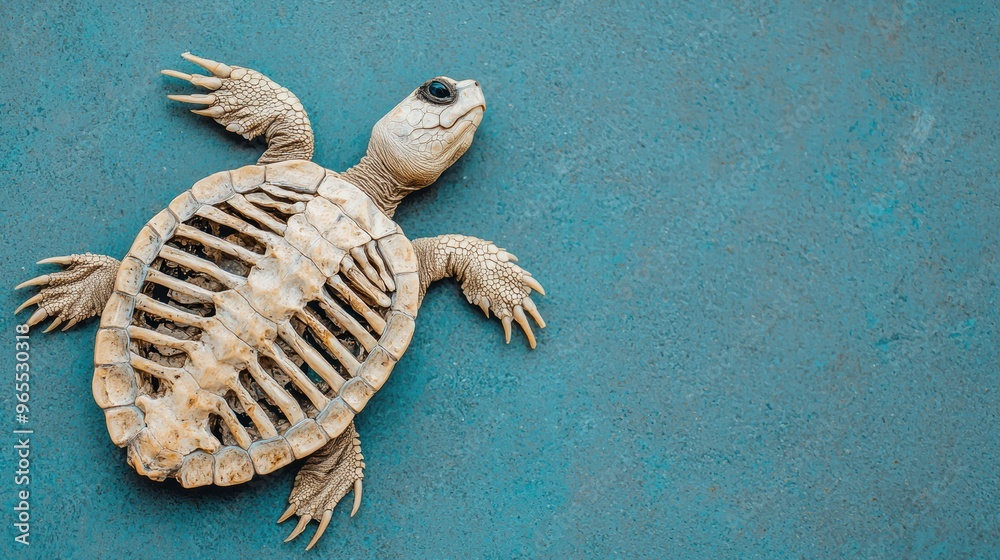 Intricate Turtle Shell and Skeleton: Detailed Bone Structure Zoological ...