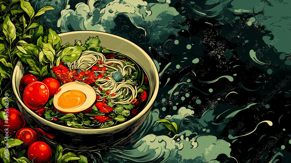 It is a soup ad designed like a comic book cover. It's a pop art soup ...