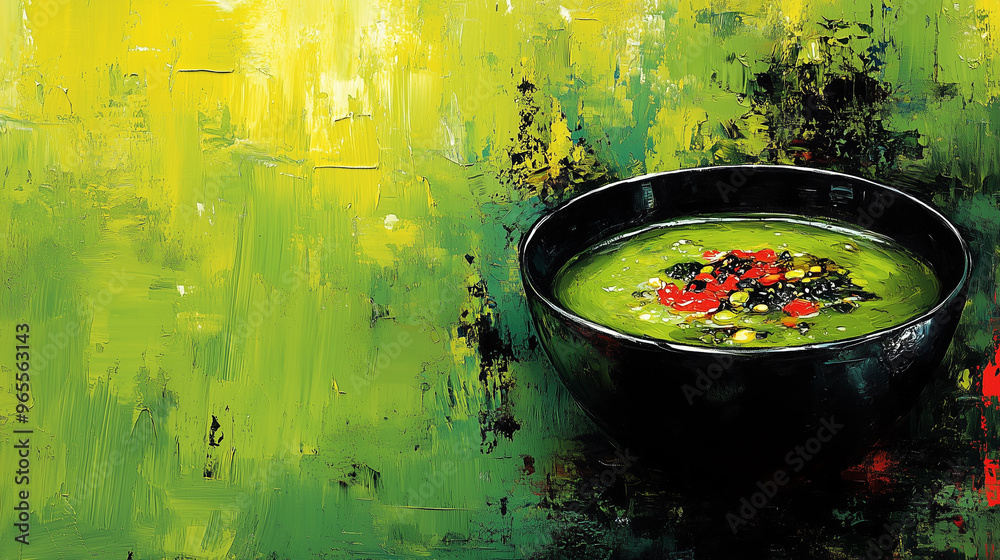 It is a soup ad designed like a comic book cover. It's a pop art soup ...