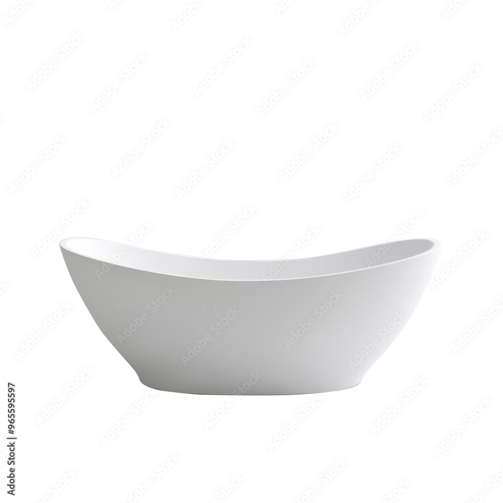 Elegant freestanding white bathtub on a transparent background, perfect ...