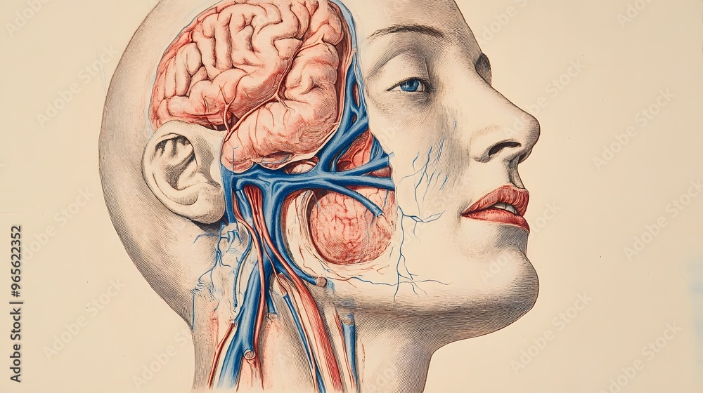 25. "Detailed drawing of the human pituitary gland and its function ...