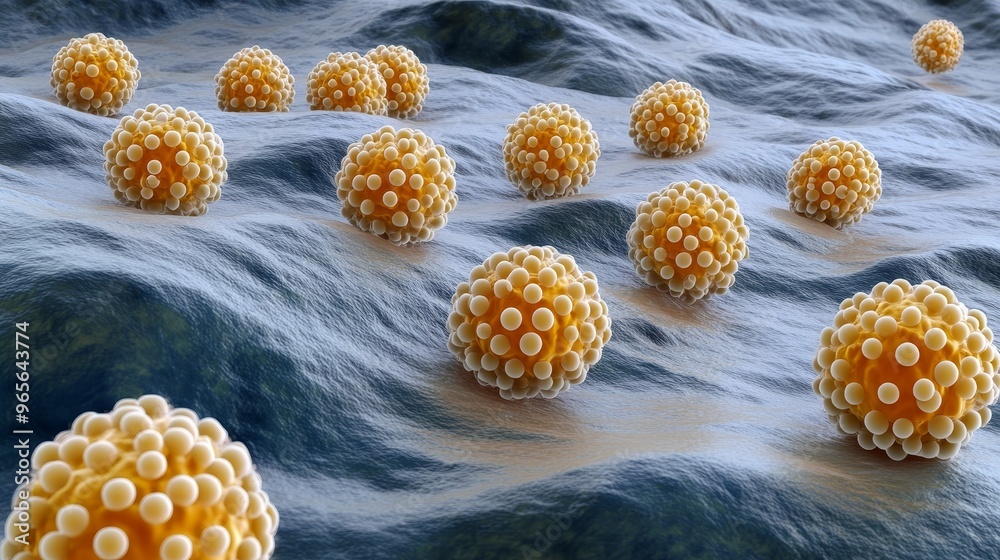 Concept of epidemic varicella viral infection represented by skin ...