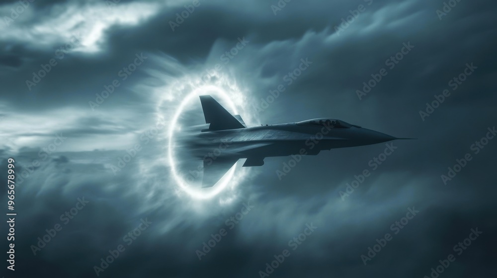 Supersonic Fighter Jet Breaking Sound Barrier with Dramatic Shockwave ...