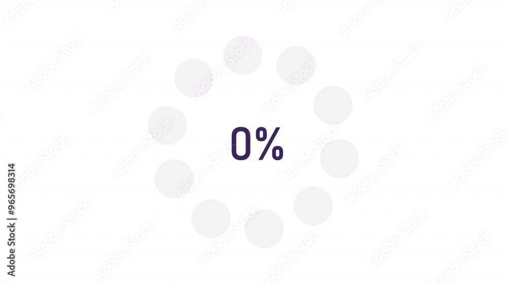 Animated progress circle. Circular loading animation. Dots diagram ...