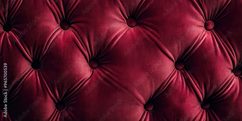 Elegant red velvet upholstery featuring a tufted design, perfect for ...