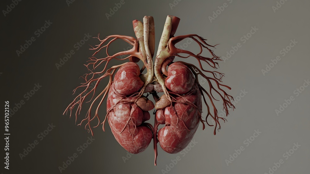 15. "3D model of the human adrenal glands and their location above the ...