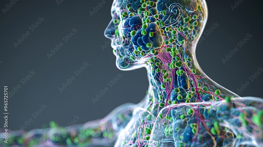 68. "Illustration of the human lymph nodes and their distribution ...