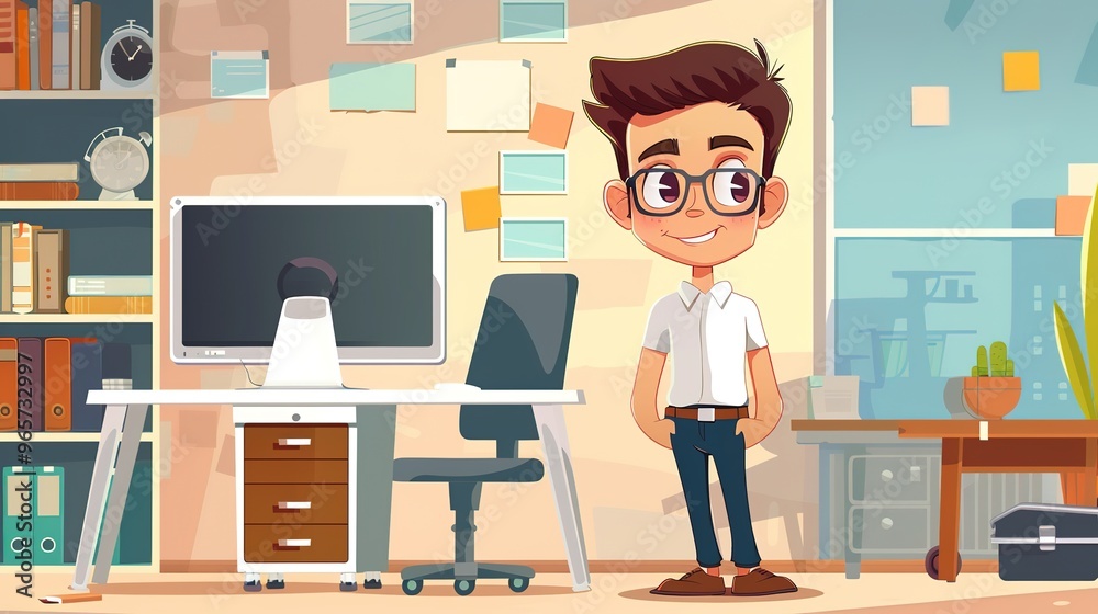 Cartoon characters engage in commercial activities in computer-based ...