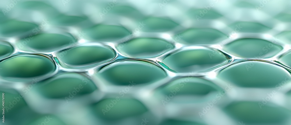 Microscopic view of algae cells, chlorophyll visible, aquatic biology ...