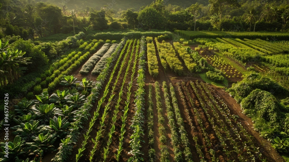 Sustainable agriculture practices such as agroforestry and permaculture ...