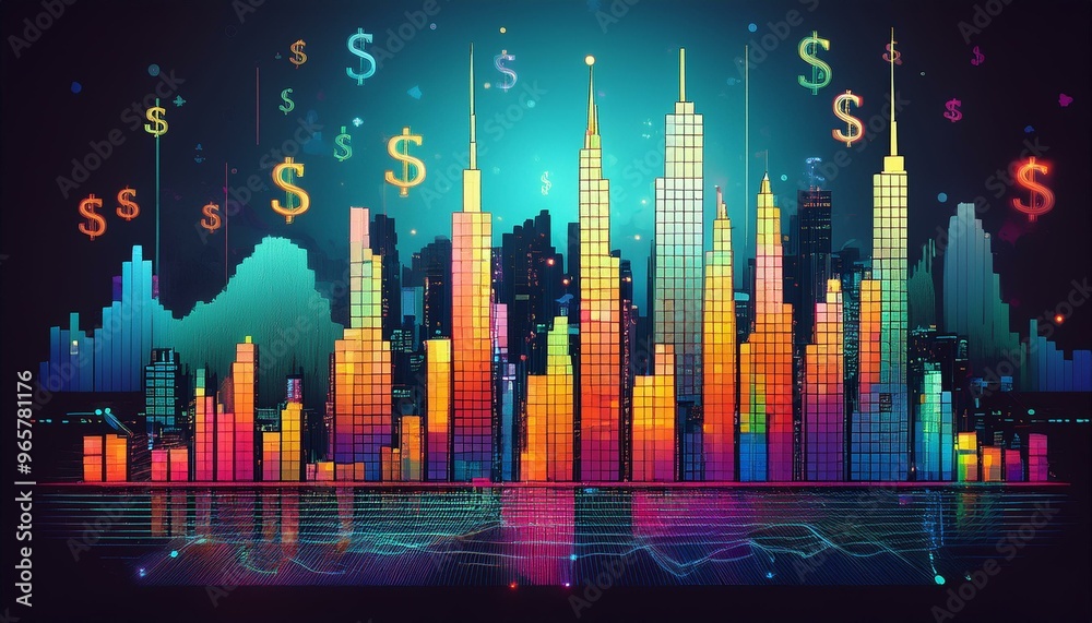 Bring Economic Growth Graphs to life with a vibrant pixel art ...