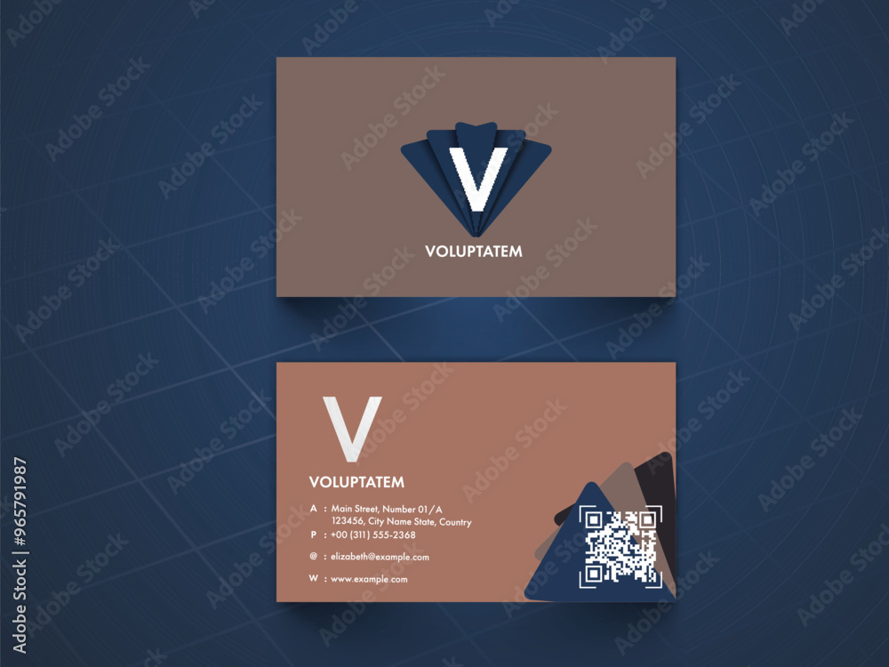 Poster Modern Visiting Card Design in Front and Back Side. – Wall Art ...