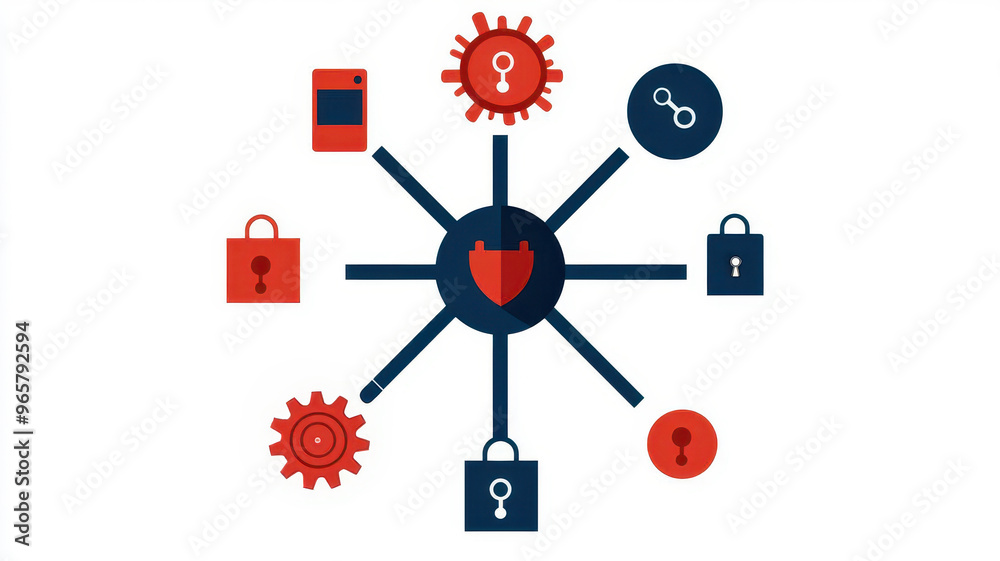 Visual flowchart of a data breach response plan, showing steps f Stock ...