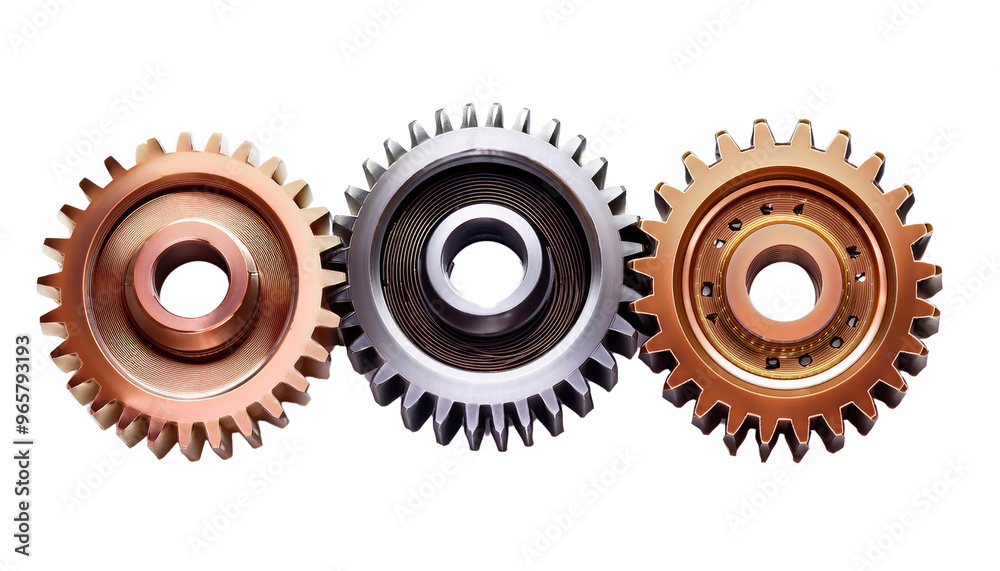 Gear setting vector icon set, adjustable gear icons, mechanical ...