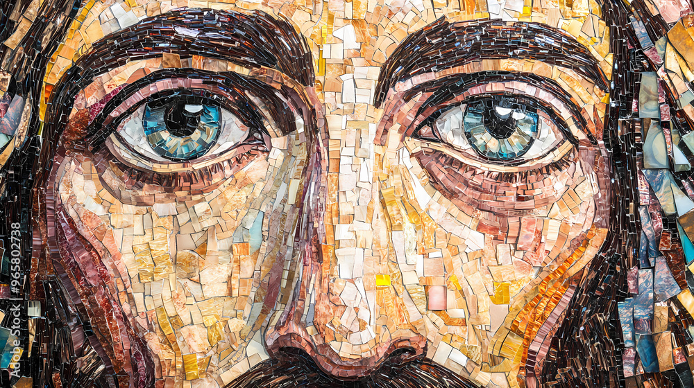 Jesus is everywhere, jesus is watching you, jesus christ face made of ...