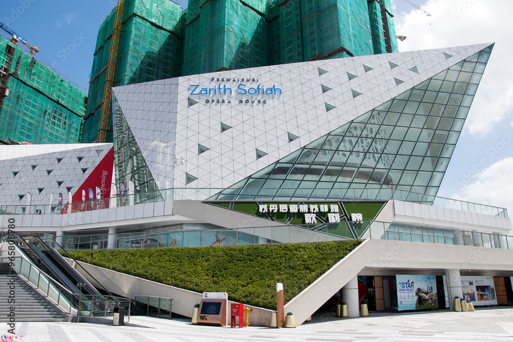 View of Permaisuri Zarith Sofia Opera House in Johor Bahru, Malaysia ...