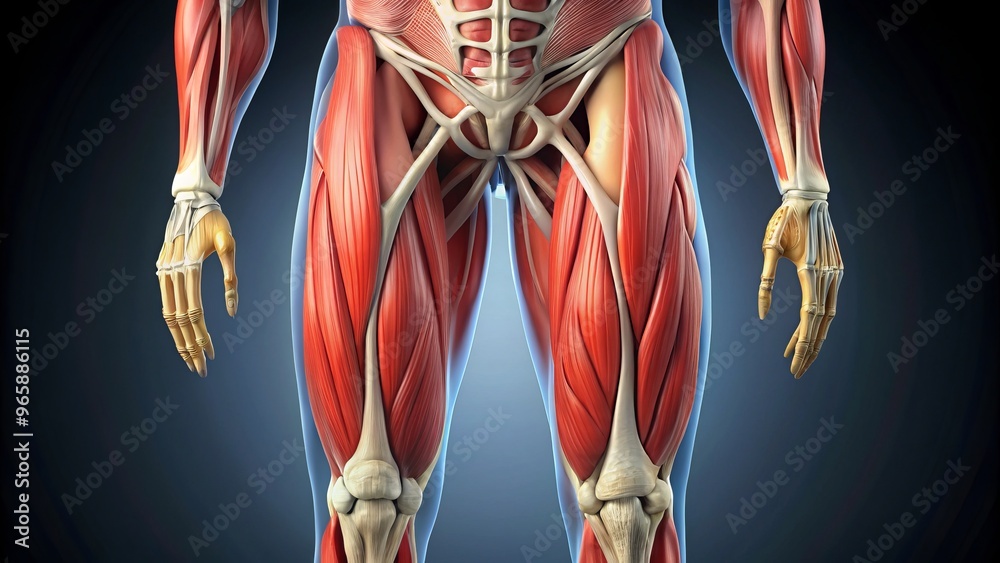 deeply detailed biceps femoris muscle anatomy diagrams Stock ...