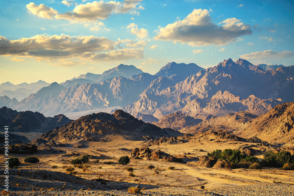Breathtaking view of Jebel Hafeet mountain range showcasing rugged ...
