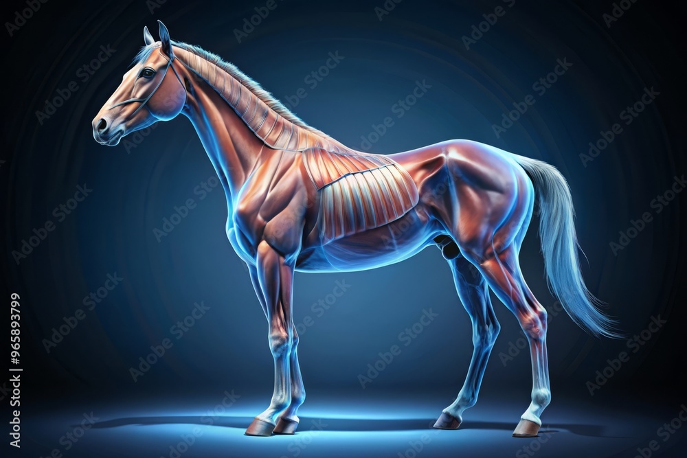 equine anatomy muscles human-like proportions technical illustration ...