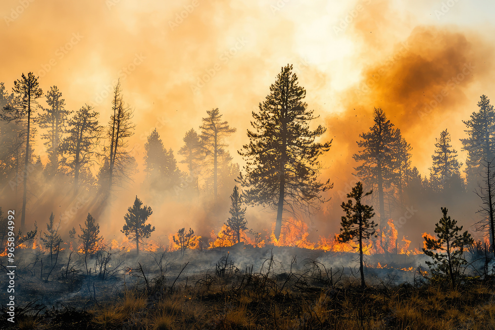 Wildfires causing air pollution and health concerns create dramatic ...