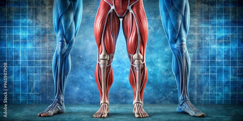 Gastrocnemius muscle structure diagram anatomical illustration detailed ...