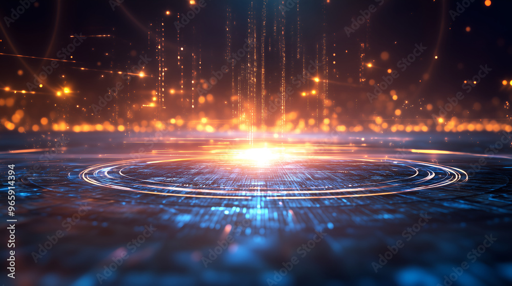 digital technology background with supernova exploding; concept of fast ...